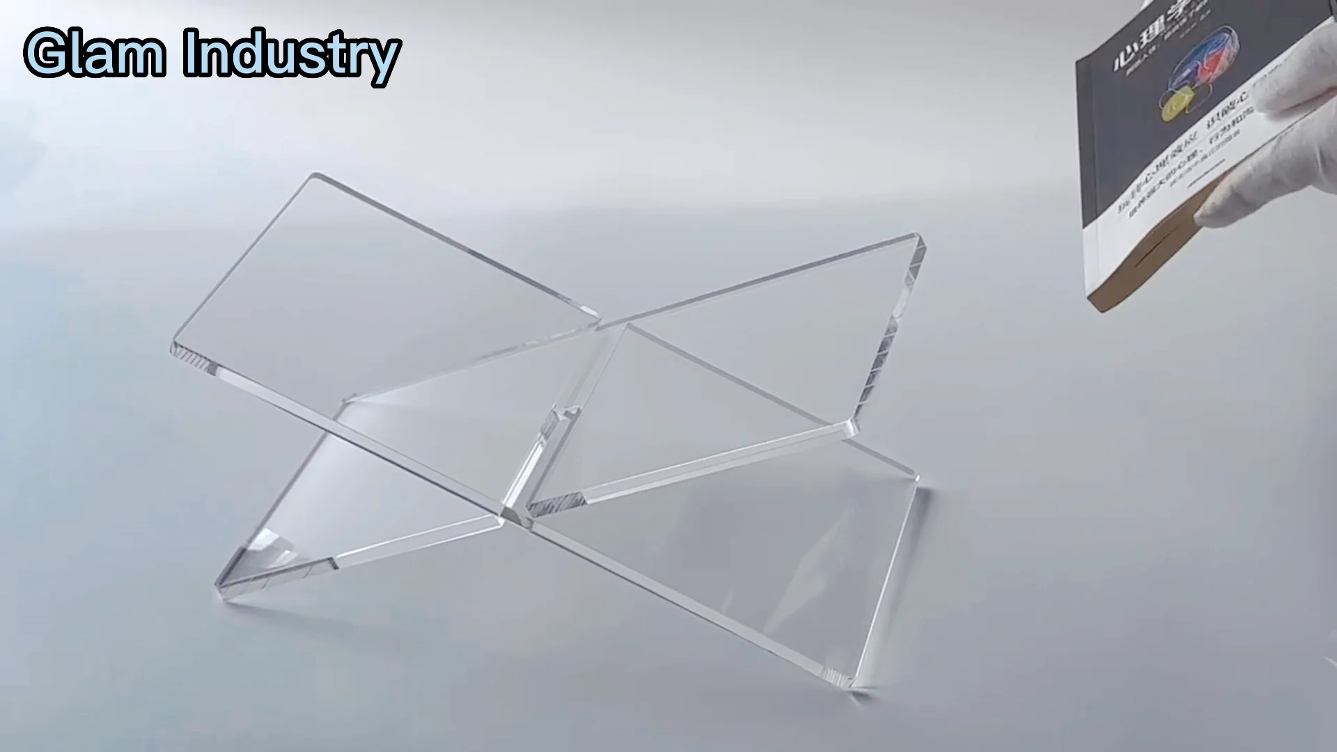 Clear Acrylic Display Book Stand And X Shape Bookshelf Holder Rack ...