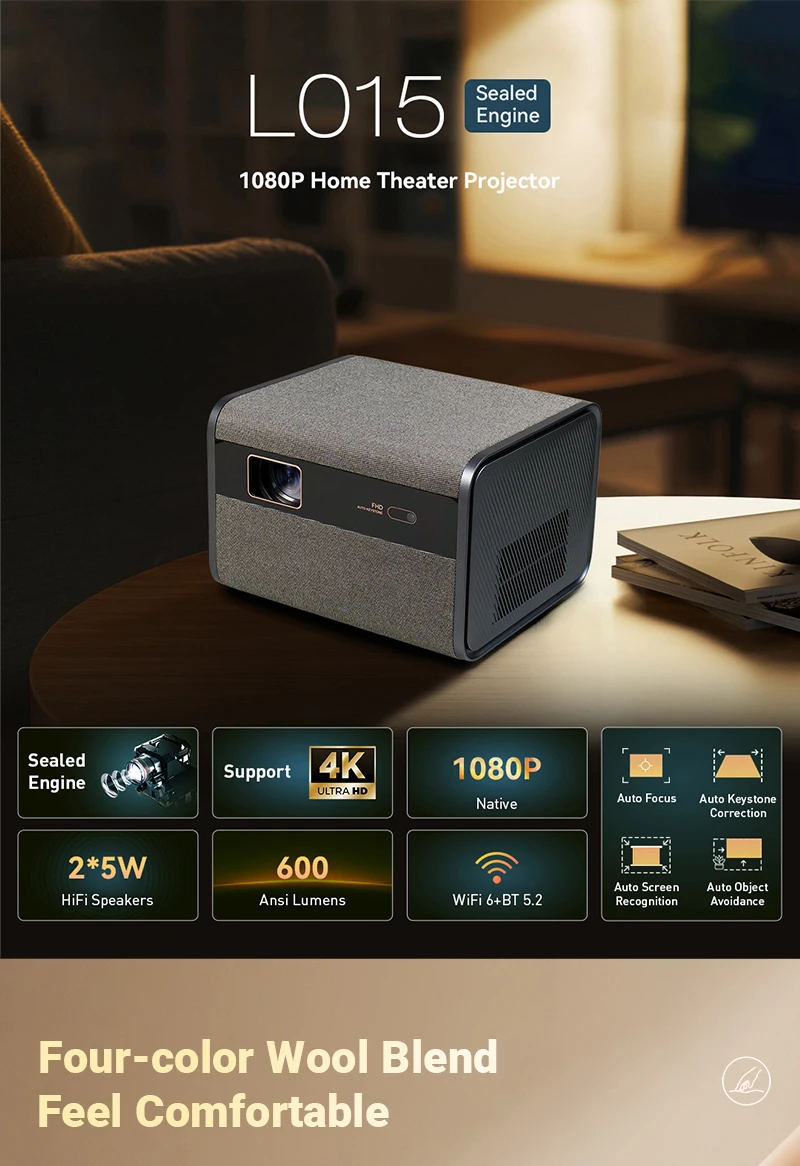Hotack Hot Sale L015 Home Theater Proyector 4k Smart Android TV Phone ...
