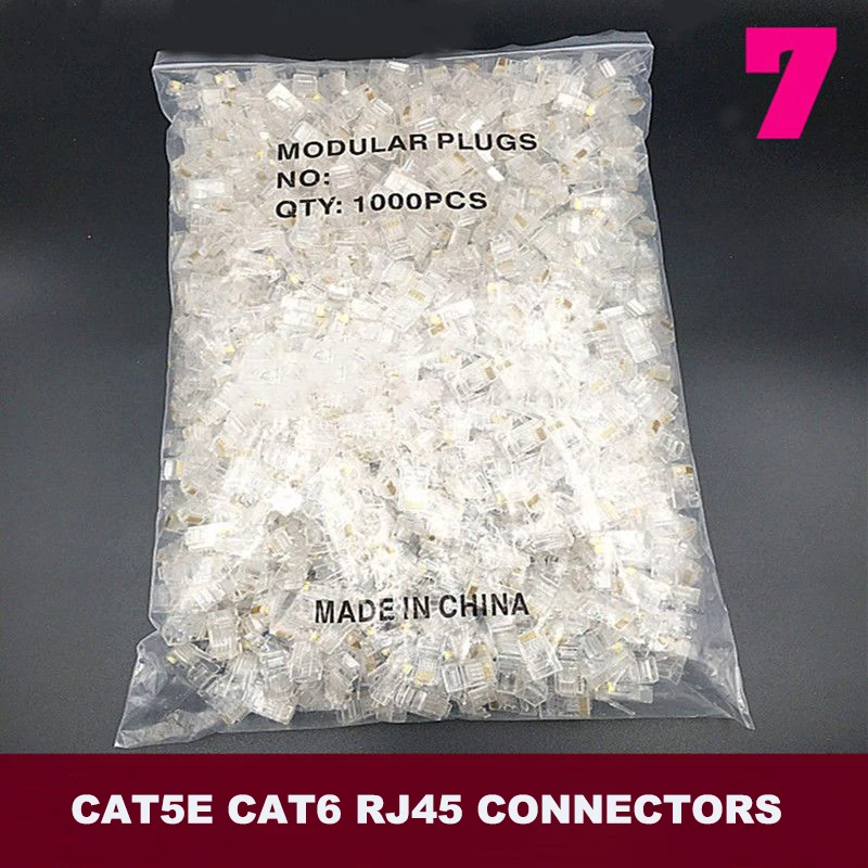 Rg45 Rj 45 Socket Amp Cat5e Cat 6 8p8c Rj45 Cat6 Conector Utp Pass ...