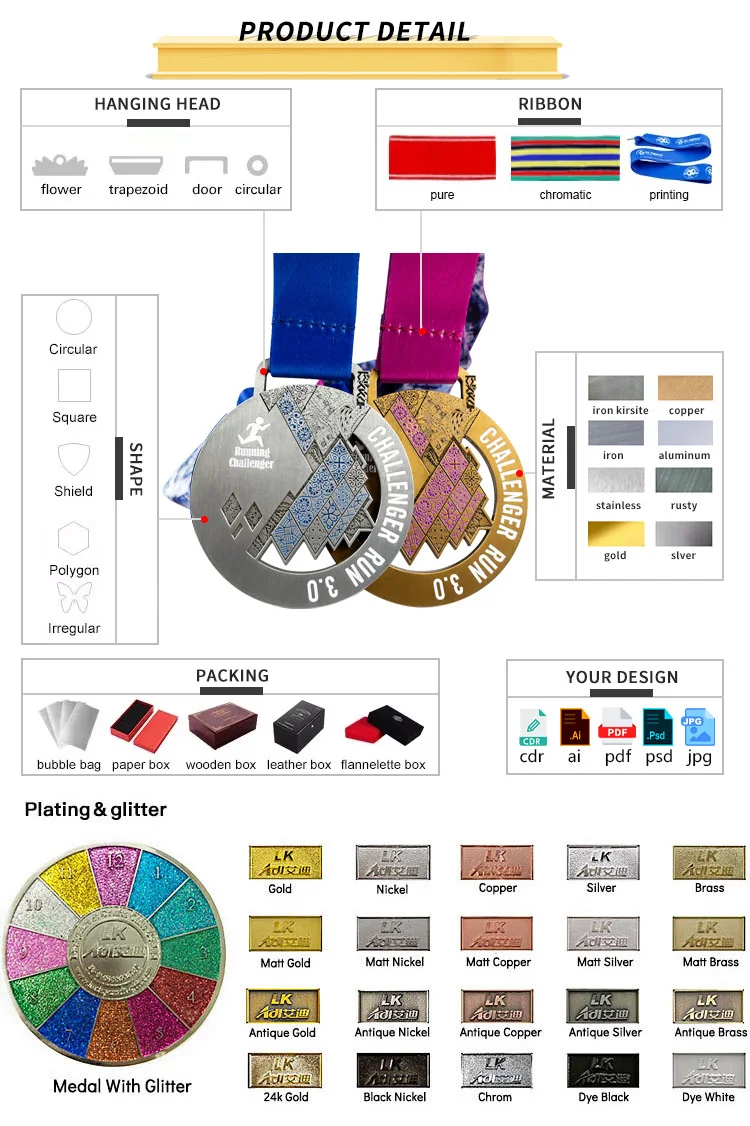 Custom Marathon Running Medals – Design Your Own Metal Logo Medals in ...
