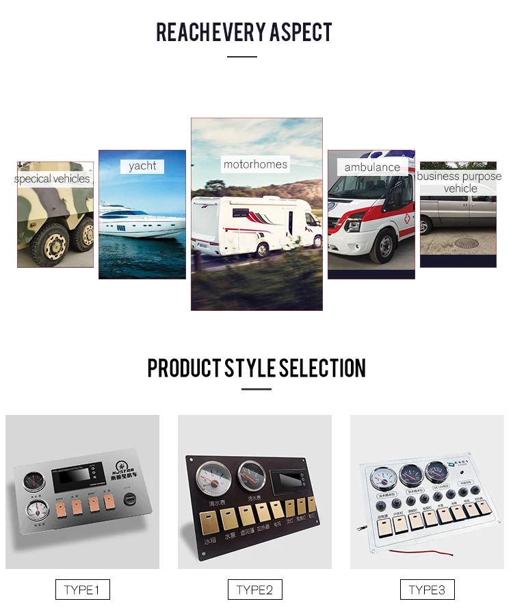 RV Touch Control System Panel - Intelligent Motorhome Management
