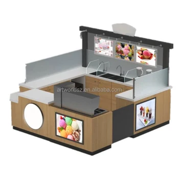 Artworld Displays Natural Ice Cream Snowball Counter Custom Gelato ...