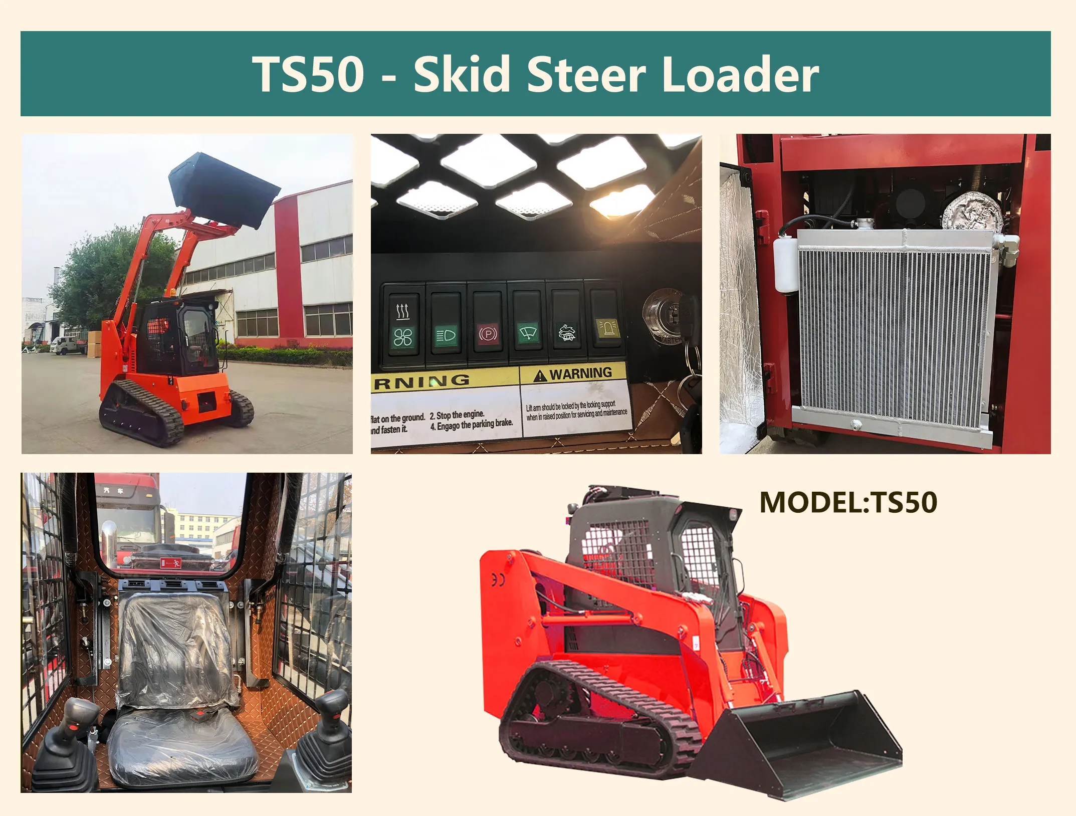 Free Shipping 550kg Skid Steer Farm Small Mini Epa Engine Skid Steer ...