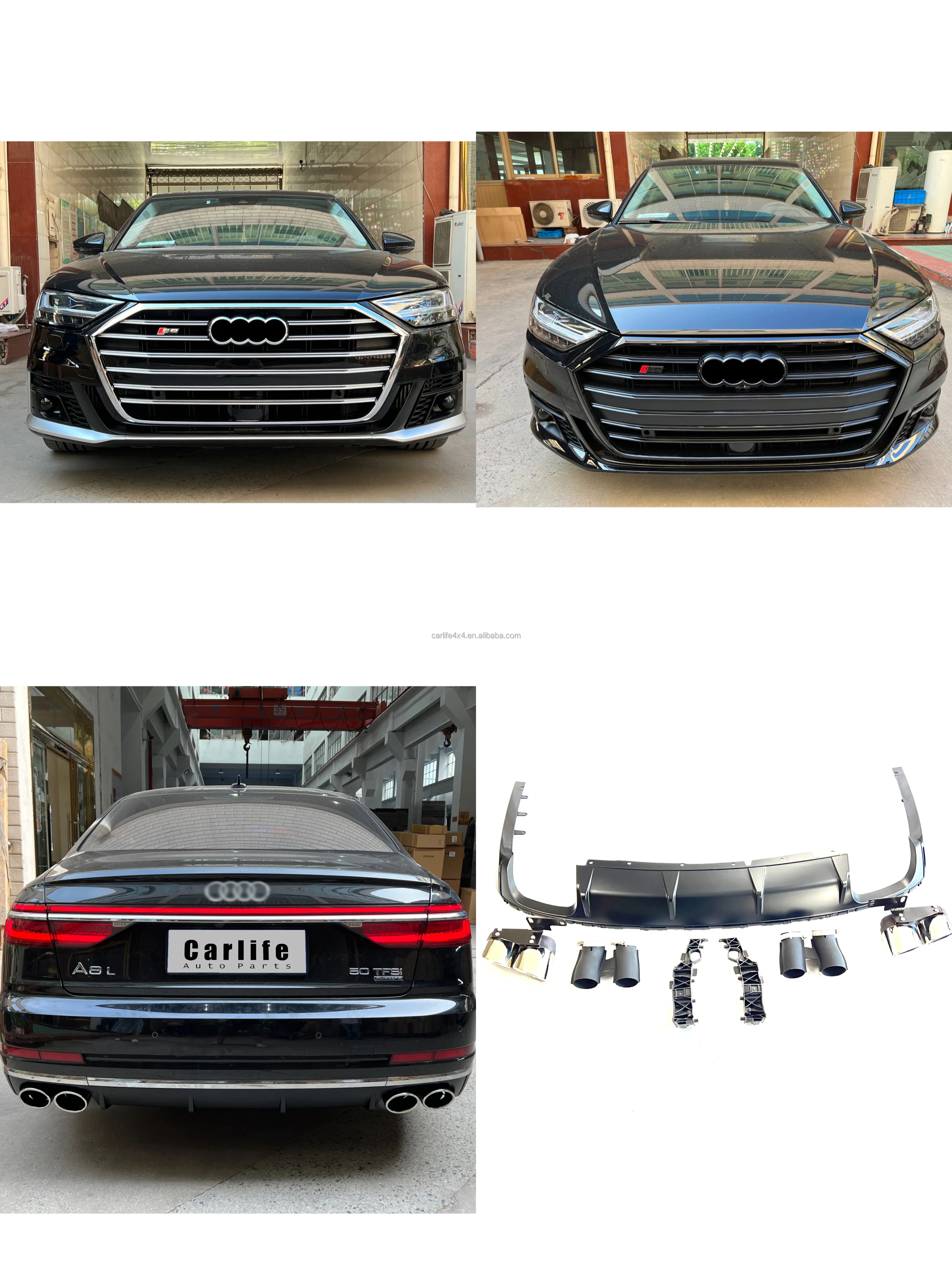 Auto Front Bumper With Grill S8 Style For Audi A8 S8 D5 Body Kits 2019 ...