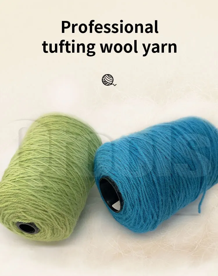 Tufting Wool Yarn - 100% New Zealand Wool, 500g Low MOQ, Eco-Friendly ...