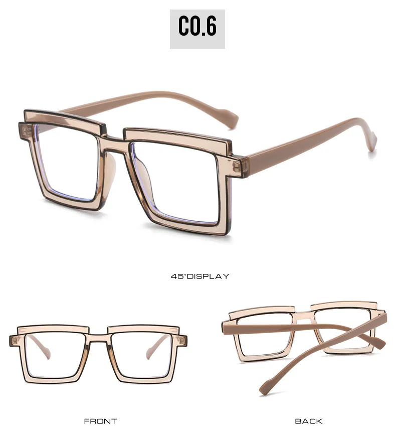 Ins Fashion High Quality Tr90 Anti Blue Light Glasses Women Men 2023 Retro Square Eyeglasses ...
