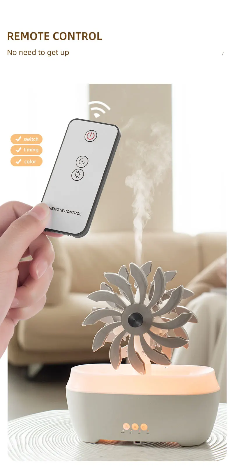 Windmill RainDrop air Diffuser Humidifier 300ml 7 Colors LED Night ...