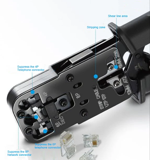 Multifunction Network Tool With Tester For Rj11 Rj12 Rj45 Connector ...