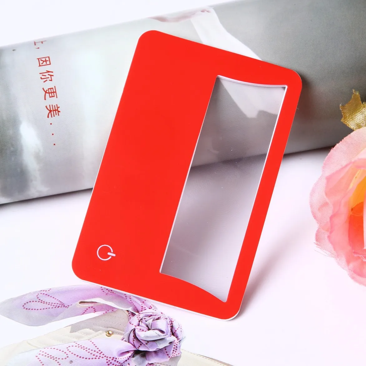 Custom Abs+pvc Card Sized 3x Magnification Business Card Magnifier With ...