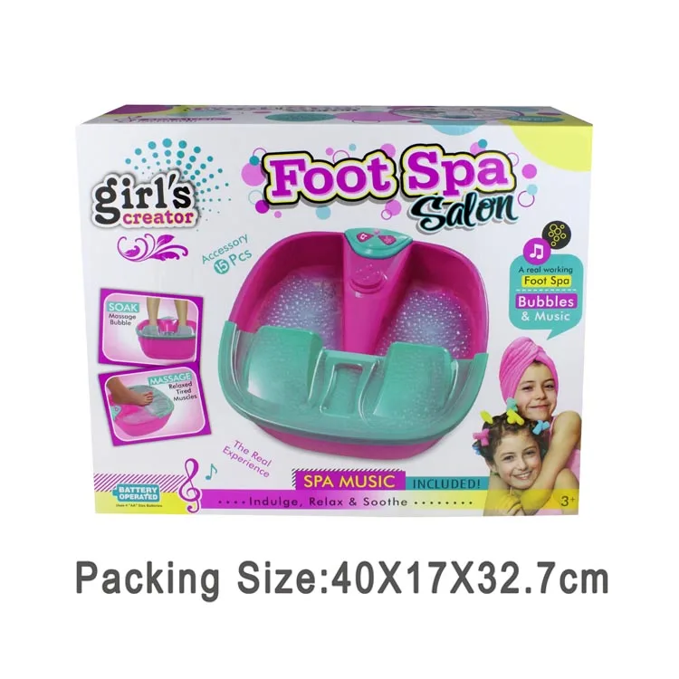 Family Pretend Play Foot Spa Basin Salon Nail Salon Toy Foot Wash Basin ...
