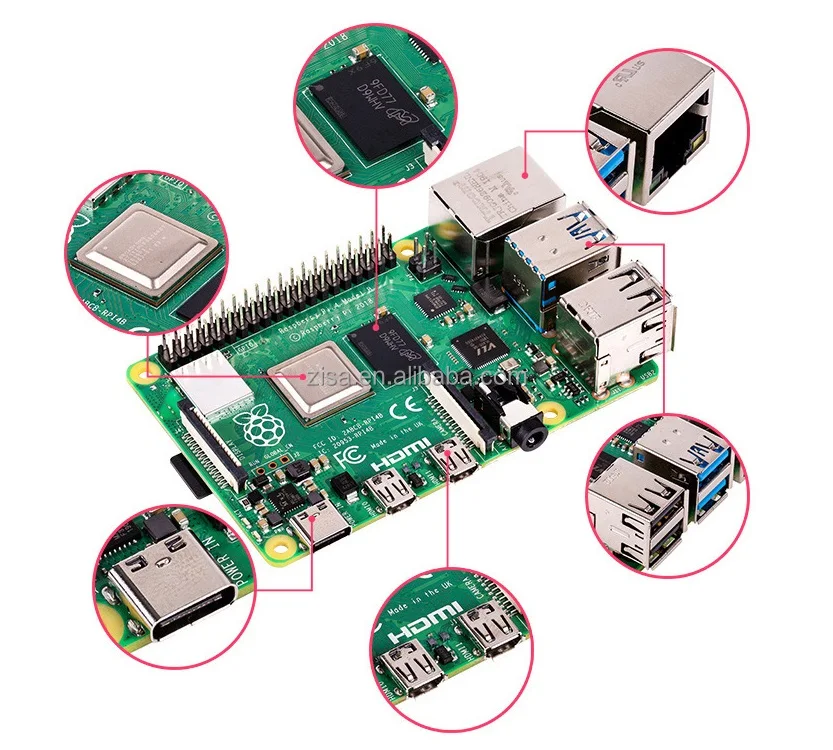 100% Original Raspberry Pi 4 B Computer Model B 4b 1/2/4/8g Ram Pi4 ...
