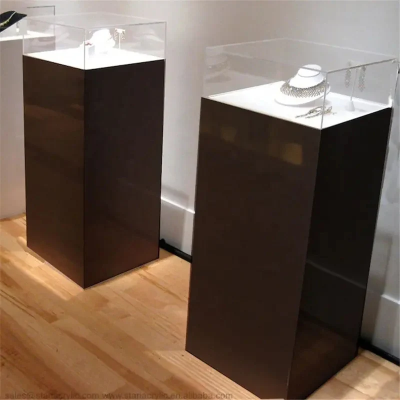 Museum Display Case - Black & White Acrylic Plinth for Wholesale, Floor ...