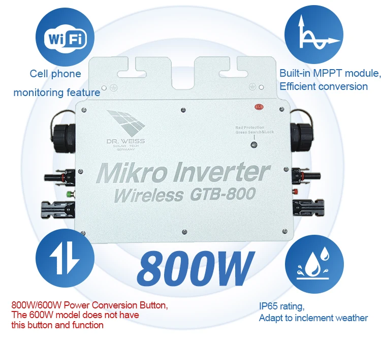 800W Micro Inverter Flex Solar System Quad OEM Micro-Inverter System ...