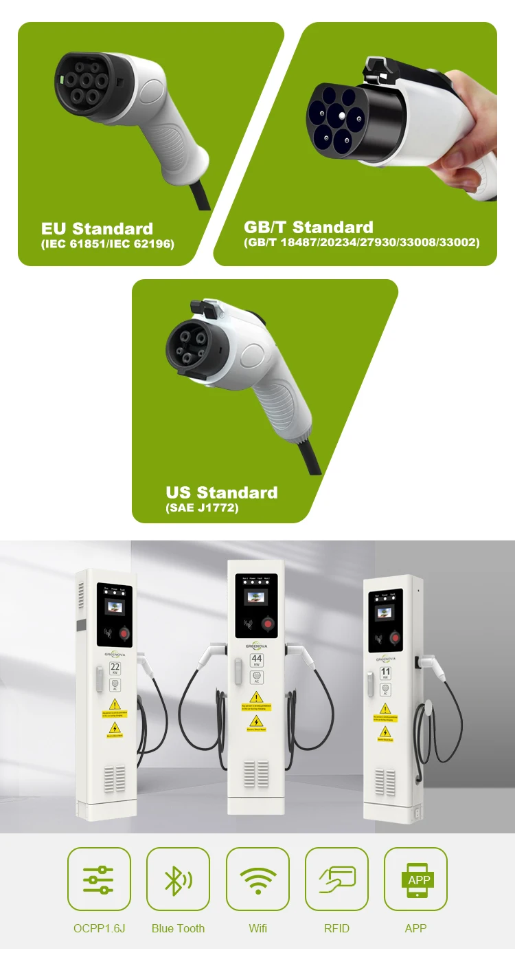 Public Evse Full Ocpp 22kw Mode3 Electric Car Fast Ev Charger Ev Type 2 ...