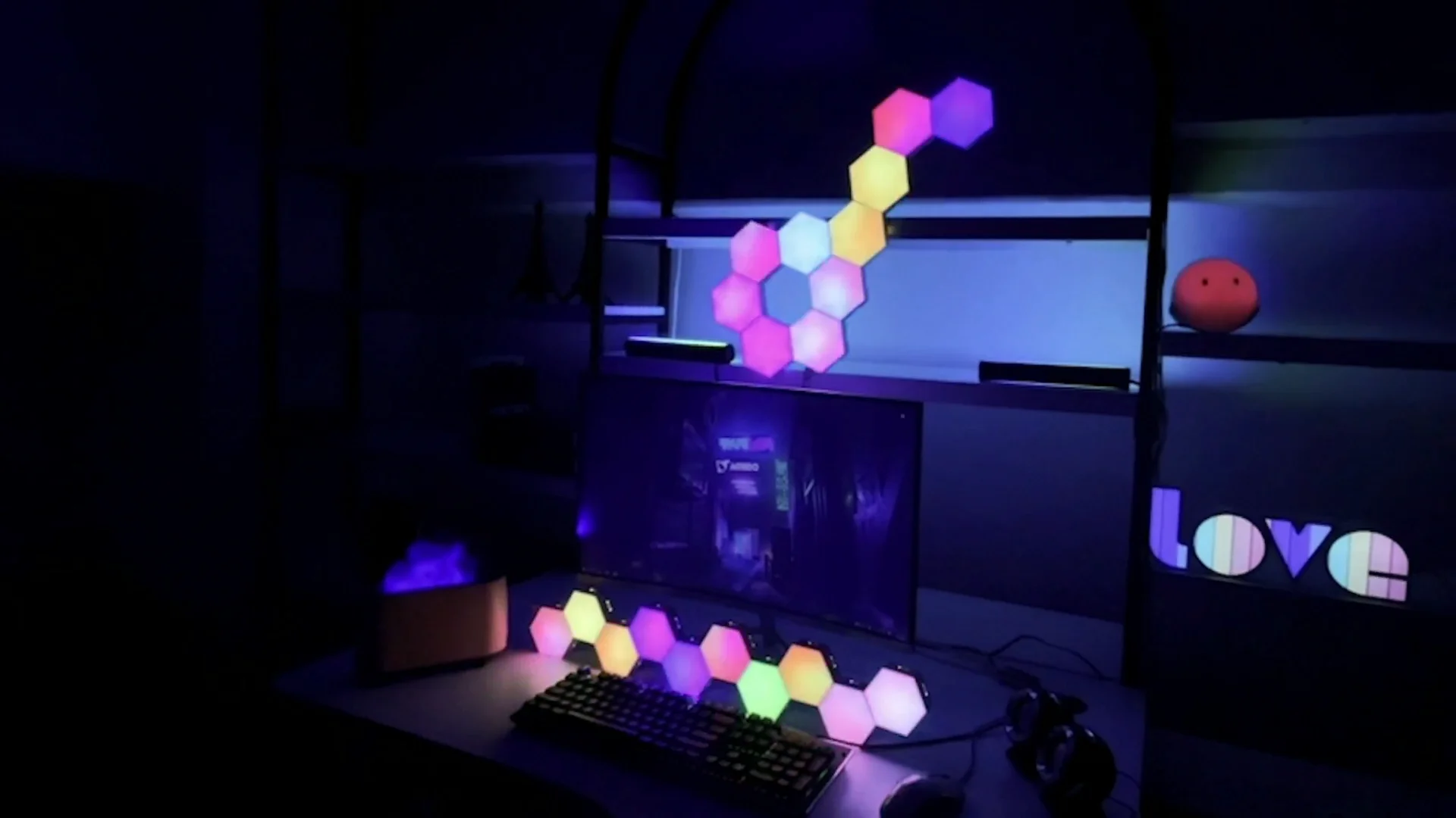 Smart Diy Rgb Hexagon Modular Led Touch Sensor Hexagon Wall Lamp Rgb ...