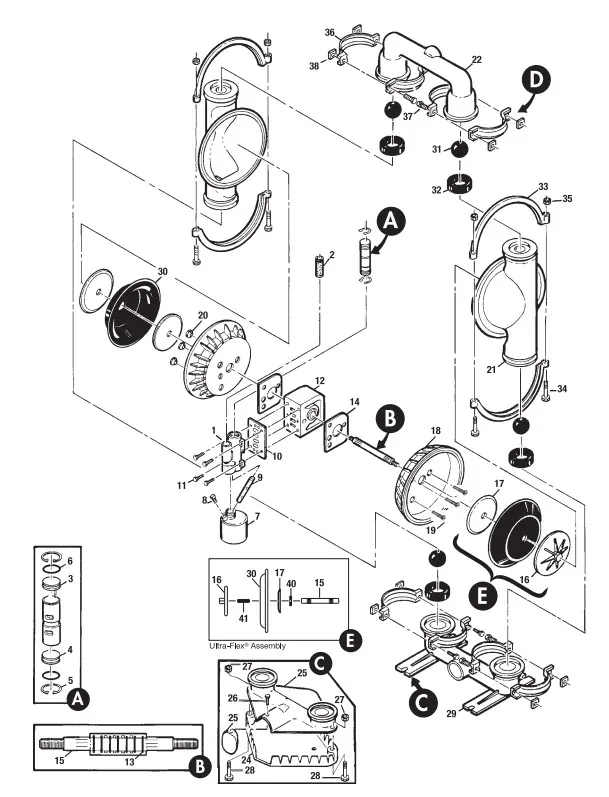 Wilden Air Operated Diaphragm Pump 2 Inch T8/aaaab/zws/wf/wf/0014 ...