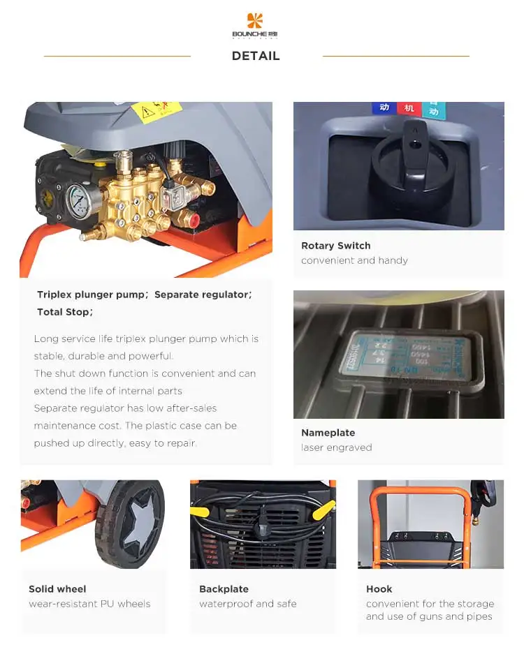 220v 100bar Electric High Pressure Washer Jet Cleaning Washing Machine ...