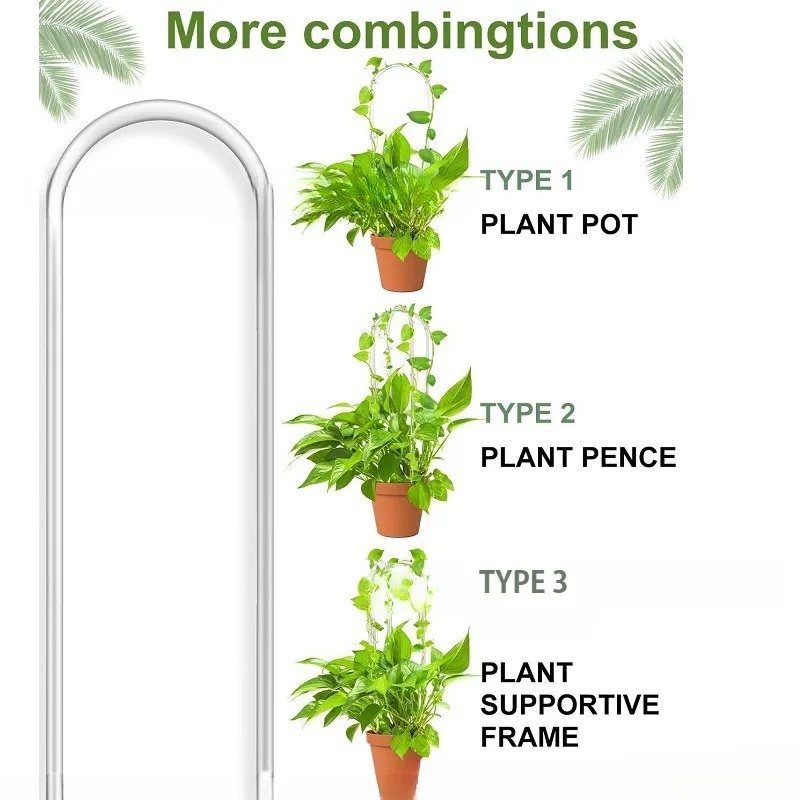Clear Acrylic U-Shaped Plant Support Stake for Indoor/outdoor Gardening