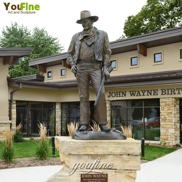 Life Size Outdoor John Wayne Bronze Statue - Famous Casting