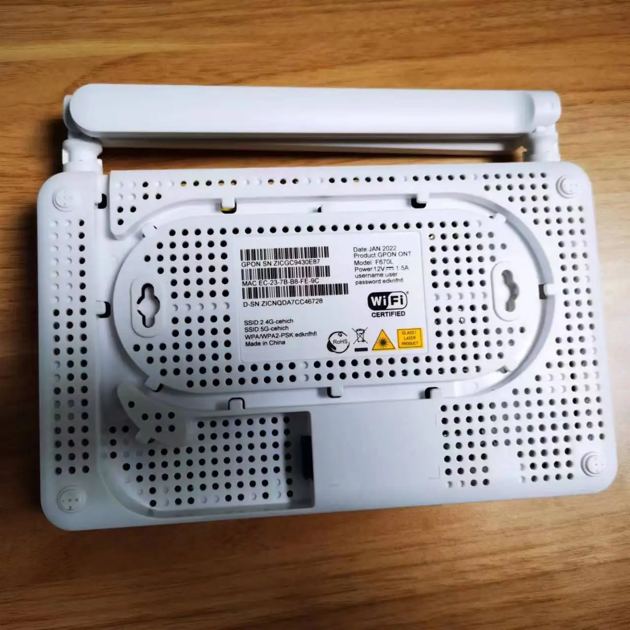 Ftth Fiber Optic English Firmware Gpon Onu Ont F670 Router 4ge Dual Band 5ghz Wifi Modem F670l ...