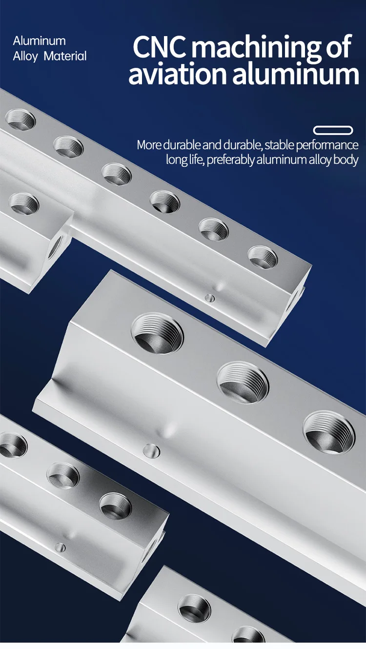 Standard Type-t Pneumatic Manifold Block With High Water Flow Pneumatic ...