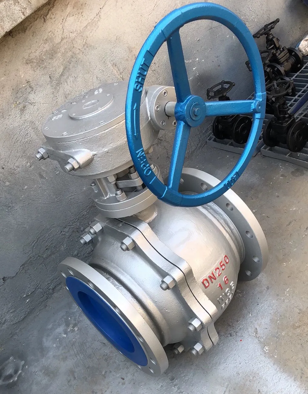 304 Stainless Steel Turbine Ball Valve Q347F-16P/25P Cf8 Cf8m Turbining Flange Valve Water Gas ...