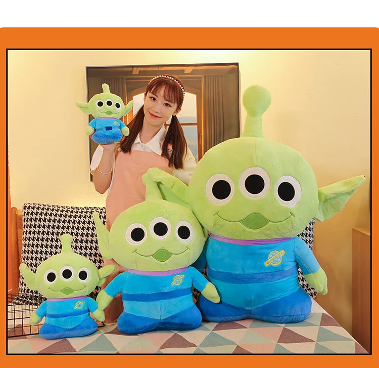 Hot Selling Big-eyed Alien Plush Stuffed Animal Toys Green Alien Plush ...
