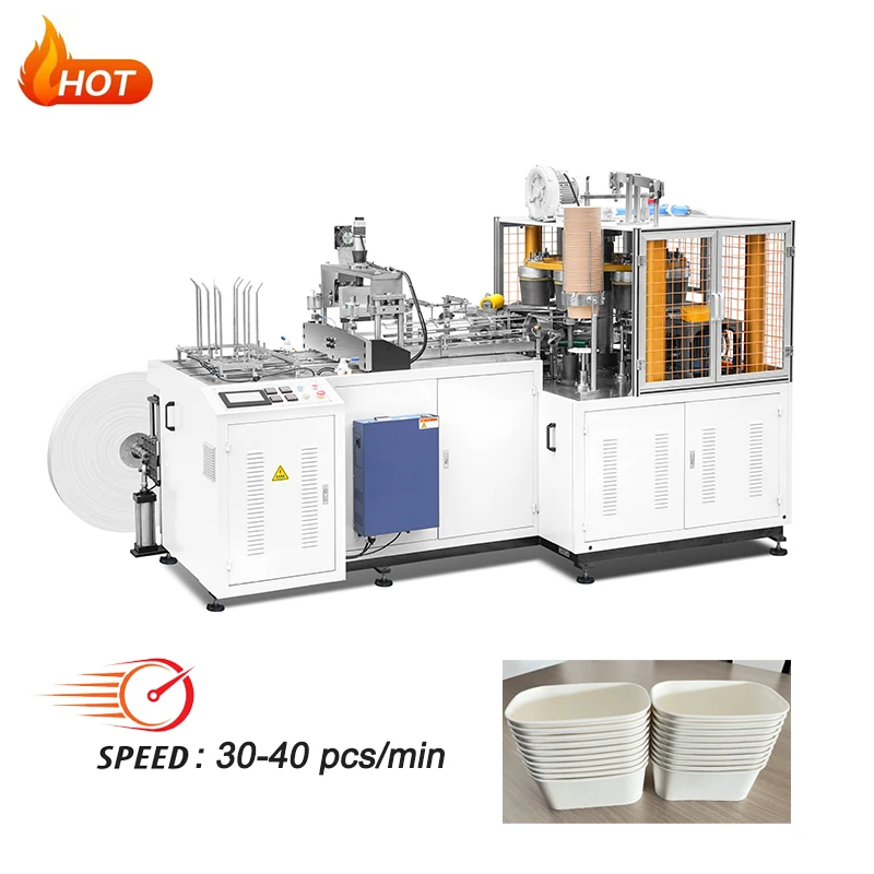 900ml Square Kraft Paper Bowl Machine Automatic Square Paper Cup Making ...