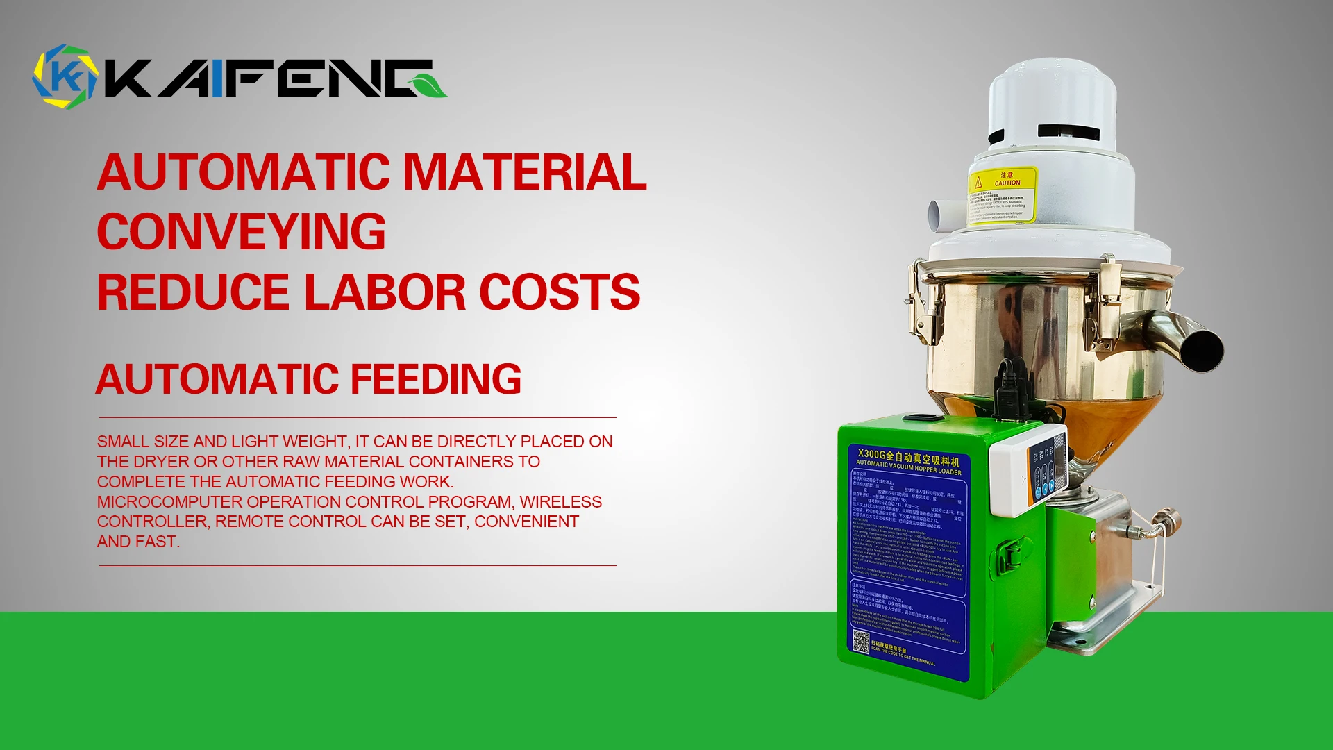 Industrial Vacuum Loader - Efficient Plastic Material Hopper Loader