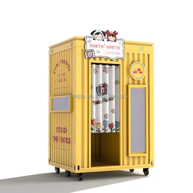 Korea Latest Coin Operated Stand/Digital Ai Photo Booth Vending Machine ...