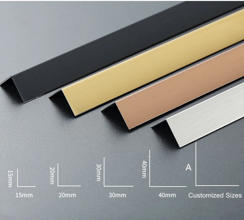 Ceramic Tile Wall Panel Right Angle Edge Banding Metal Decorative Strip ...