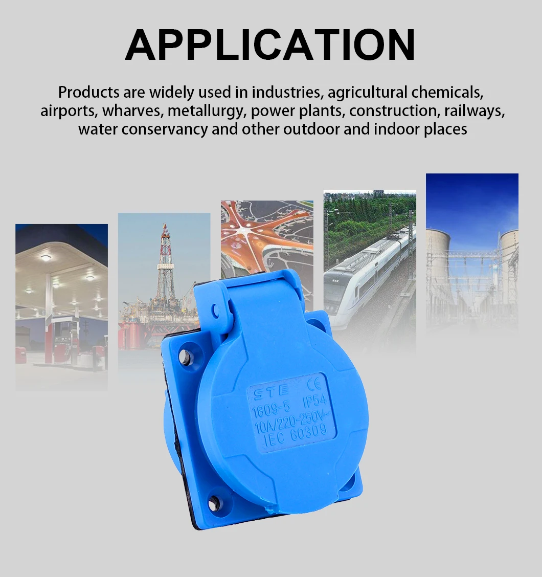 Outdoor IP54 220V -250V 3Pins 16A Multifunction Waterproof Industrial ...