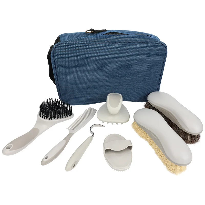 MOFESIPI Horse Grooming Kit Tack Room Supplies Set Massage Curry Hard ...