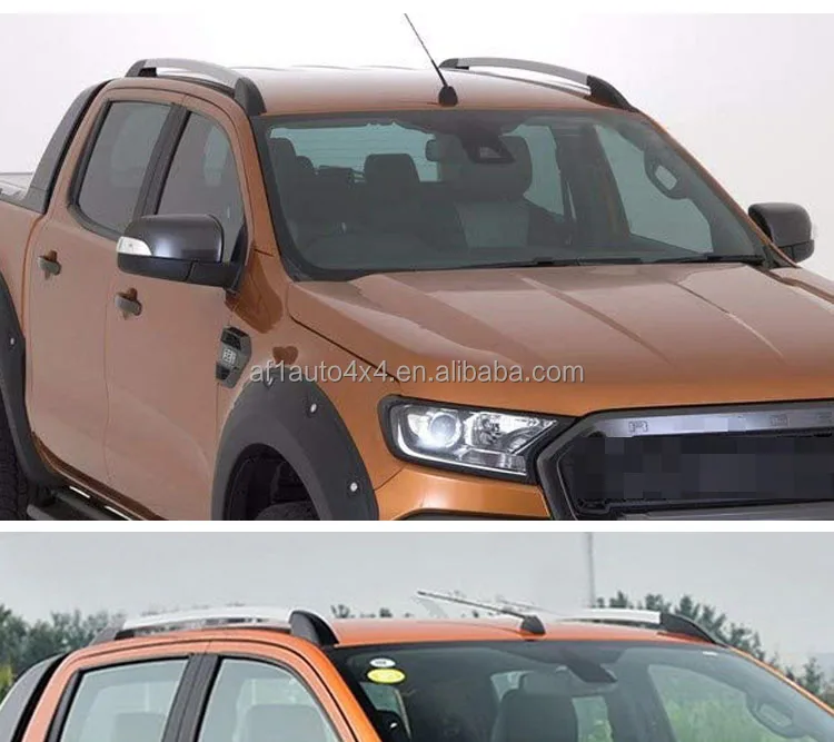 Roof Rails Rack For Ranger T6 2012-2016 Polished Top Side Rack Bars ...