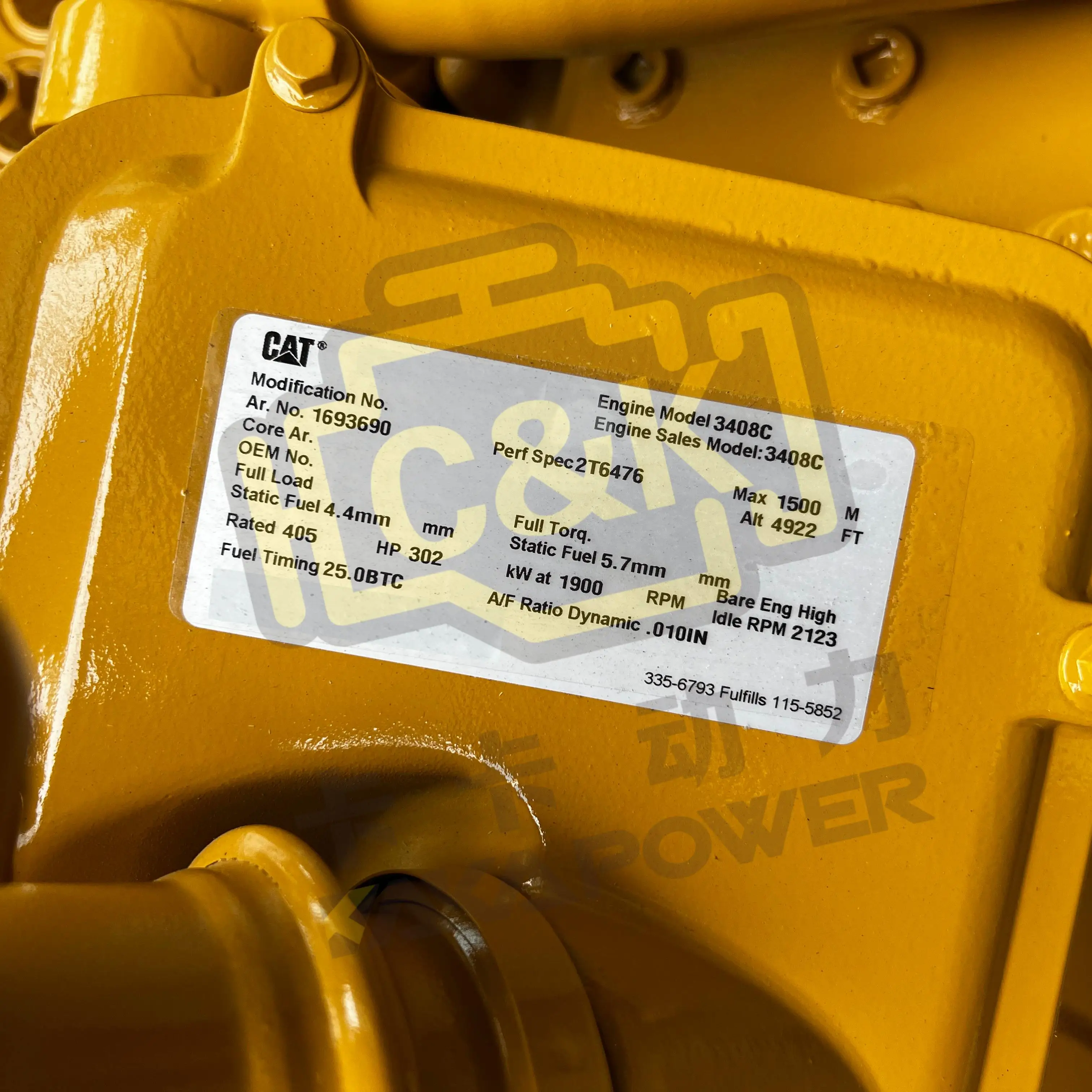 Genuine Caterpillar 3408C Engine - 405kw@1900rpm for D9R