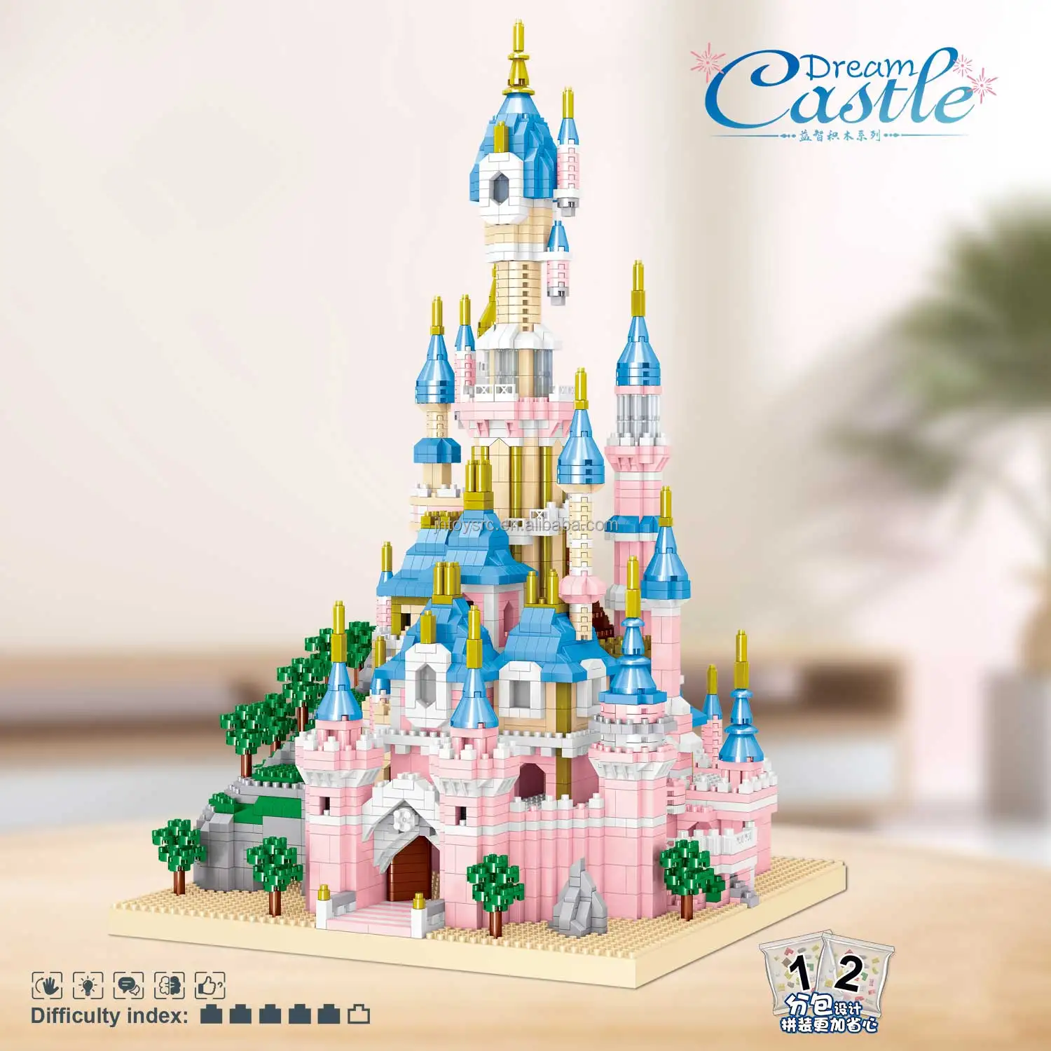 Diy Kid Toy Princess Castle Building Block Brick Assembly Architecture ...