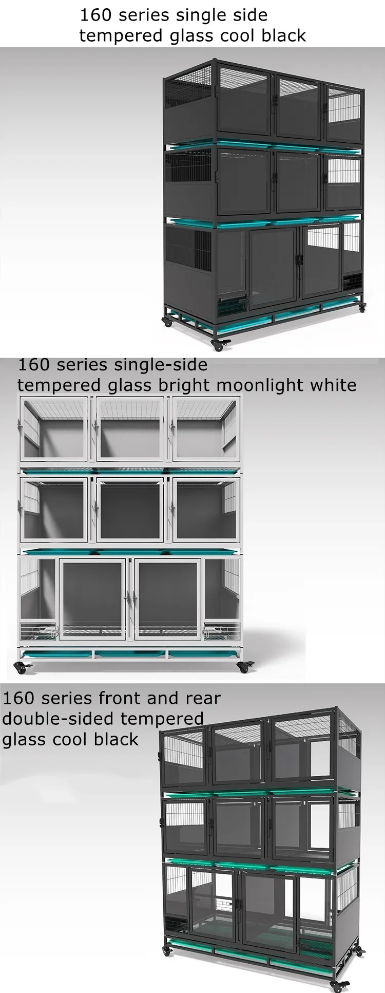 2023 China New Design Commercial Glass Stackable Pet Animal Dog ...