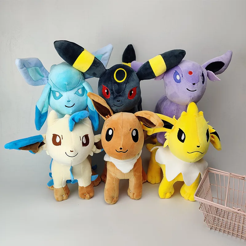 Anime Pokemon Character Standing Posture Eevee Plush Doll Anime Plush ...