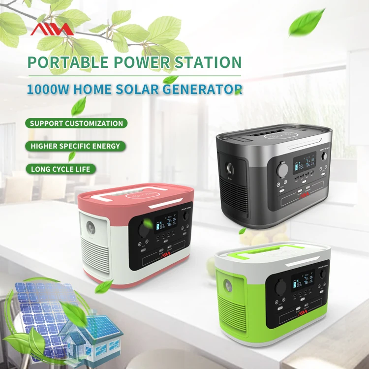 Outdoor 1000w Portable Power Station Home Solar Power Generator 2000w Factory Price Solar Energy ...