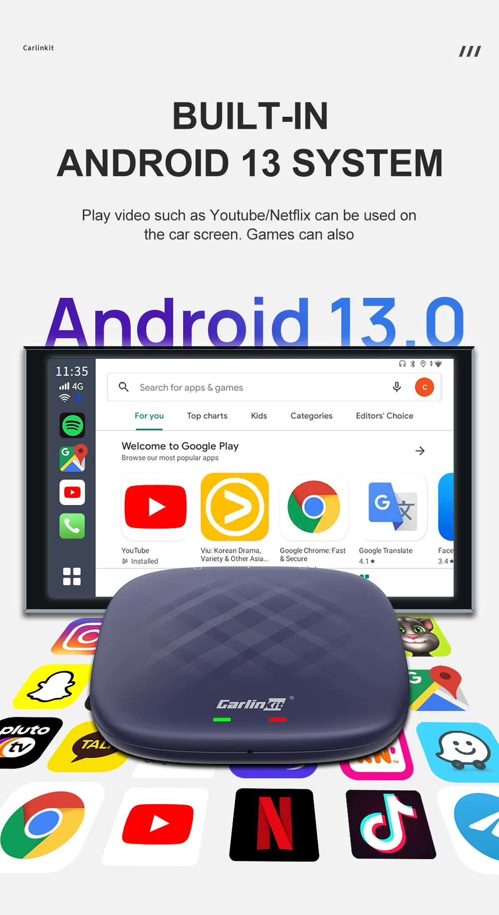Carplay Tbox Uhd Sdm660 Android 13 Carlinkit Carplay Aibox Wireless Carplay Android Auto Video ...