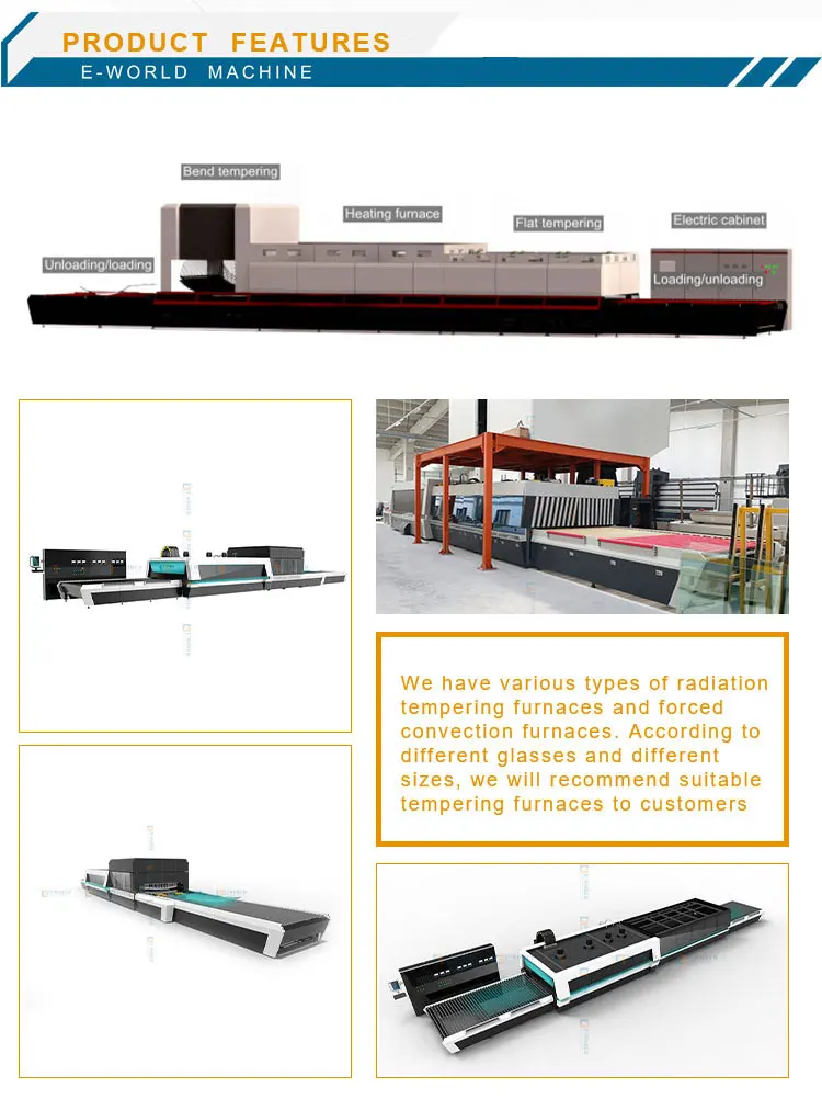Automatic Glass Frosting Tough Machine - Eworld Glass Tempering Furnace