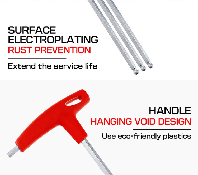 High Quality Carbon Steel T Type Hexagon Wrench Allen Key Set 2mm-10mm ...