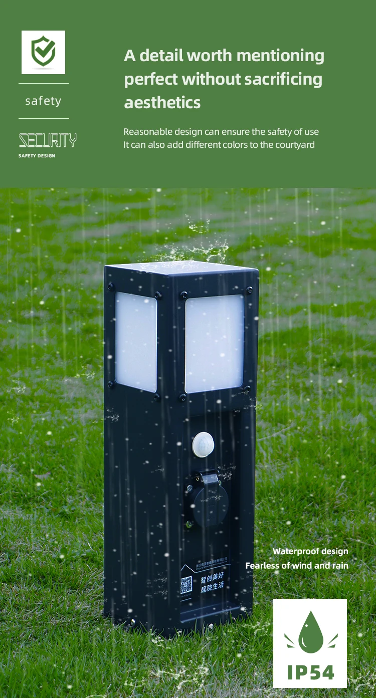 GEEYA Garden Hydroelectric Socket Post, Tuya-Controlled Stainless Steel ...