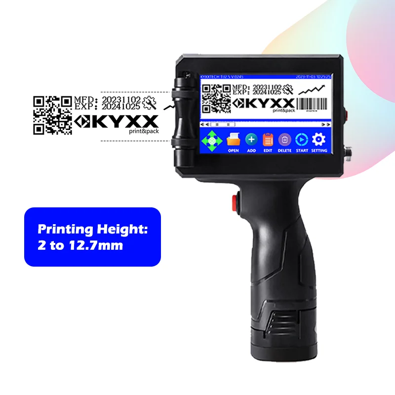 Kyxxtech Production Date Inkjet Printer For Metal Can Plastic Bottle ...