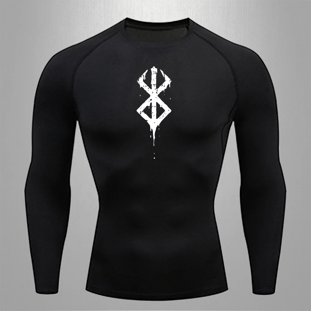 Compression Gym Shirts For Men Spandex/polyester Sport Shirt Rash Guard ...