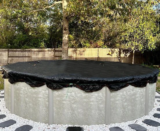 Mesh Cover For Pool With Winch Cable - Buy Protective Pe Piscine With ...