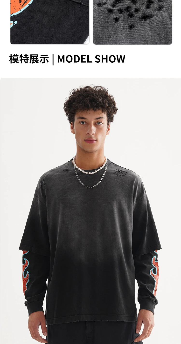 Shop Our Cracked Graphic Print Tee Shirt - Acid Washed & Oversized