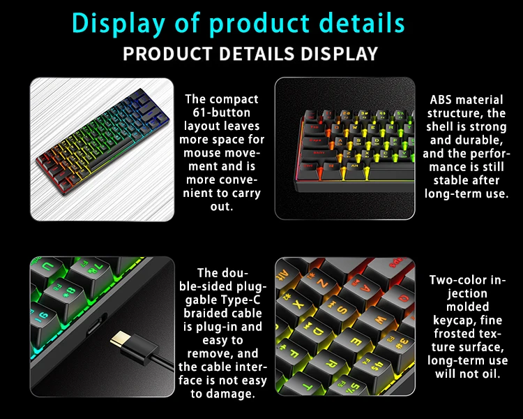 Teclados Gaming Hall Effect Mini Feer Fire Gaming Keyboard Programmable ...