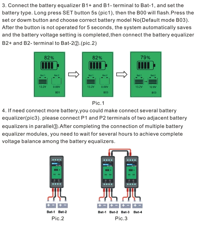 Heltec 12V Cell Battery Equalizer - Active Balancer