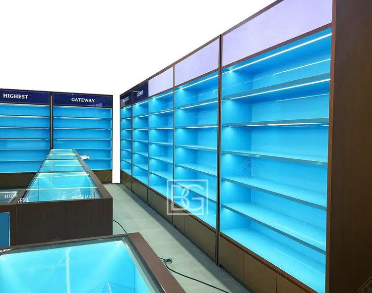 Shisha Shop Display Units - Customized Smoke Shop Furniture